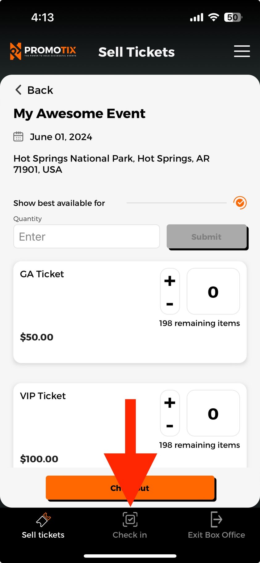 How to check in tickets using the ticket scanning feature